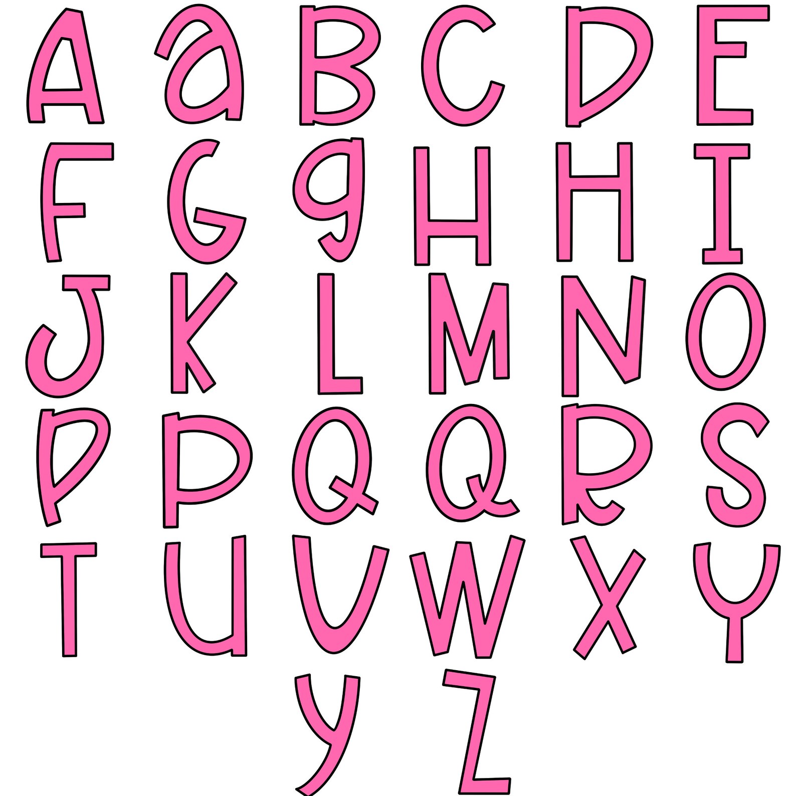 Doodle Alphabet PNG Font Digital Download PNG Clipart | Etsy