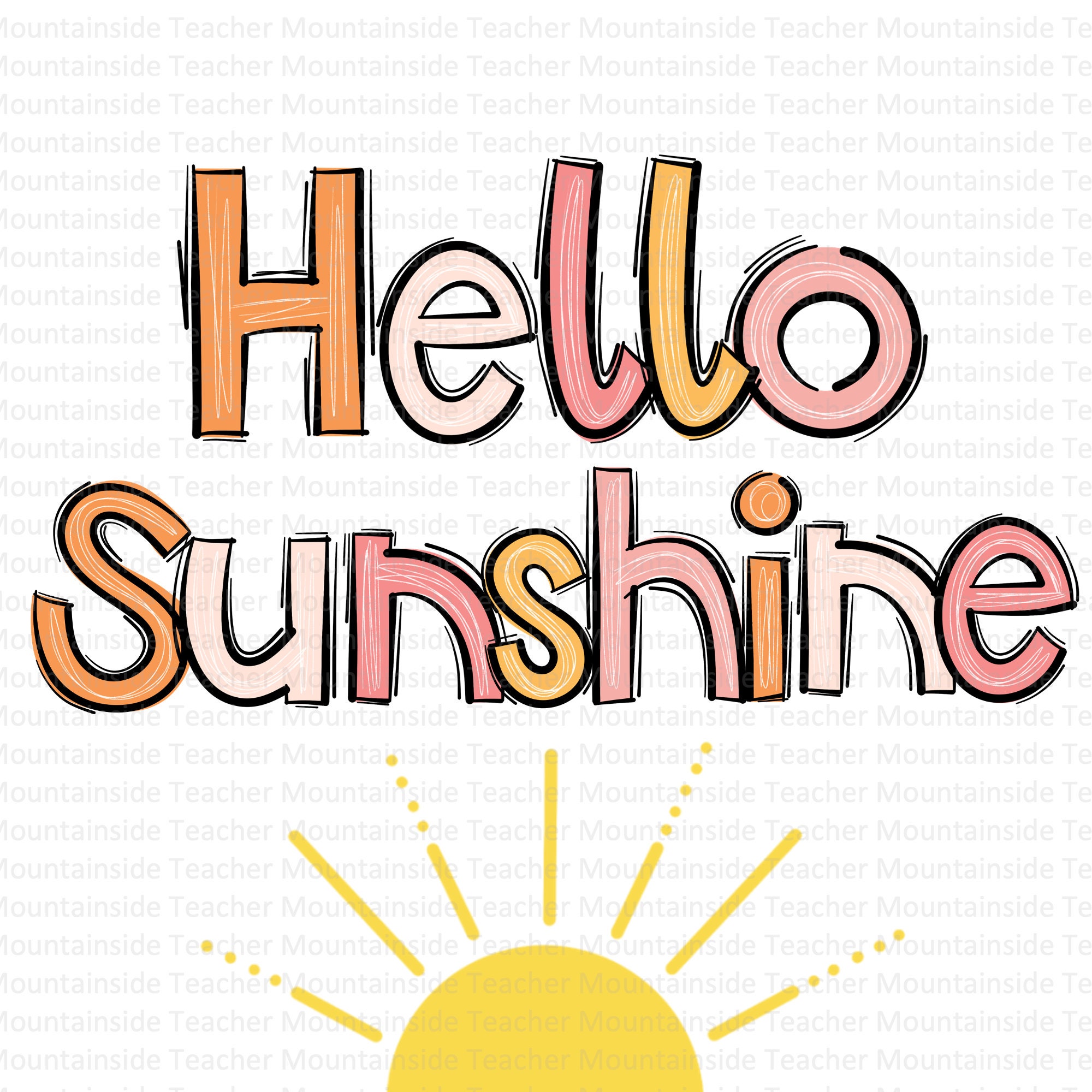 Scribble Letters, Summer Doodle Alphabet, PNG Bundle, Doodle ...