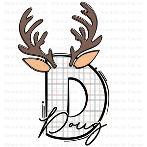 Christmas Doodle PNG Letters, Holiday Letters, Christmas Patterns, Clip ...