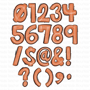 Scribble Letters, Boho Doodle Alphabet, PNG Bundle, Doodle Sublimation ...