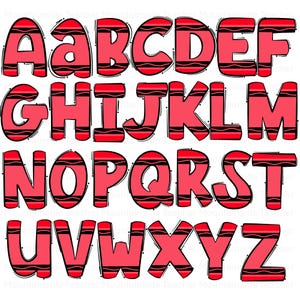 Crayon Doodle Font: Back to School Alphabet PNG (digital Download) - Etsy