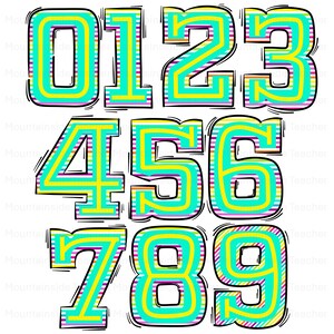 Rainbow Neon Varsity Letters, Marquee Colorful Alphabet Fun PNG Bundle ...