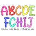 Fall Doodle Letters, Autumn Doodle Alphabet, PNG, Sublimation, Alpha ...