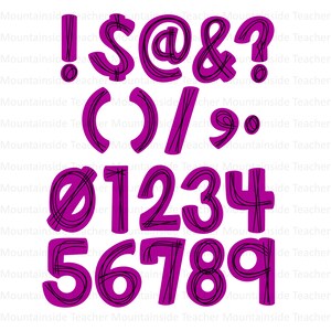 Scribble Letters, Bright Doodle Alphabet, PNG Bundle, Doodle ...