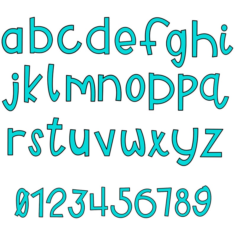 Doodle Alphabet PNG Font Digital Download PNG Clipart | Etsy