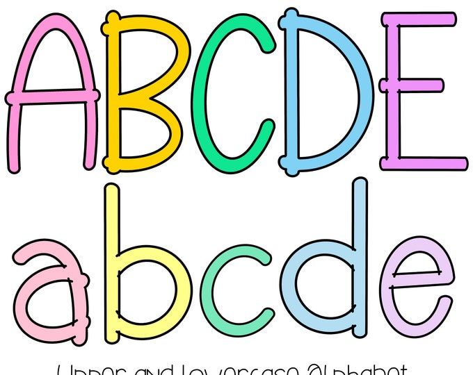 Bubble PNG Alphabet Digital Download PNG Clipart - Etsy