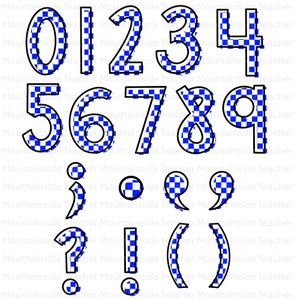 Block Doodle Letters, Bright Checkered Doodle Alphabet, Sublimation Set ...