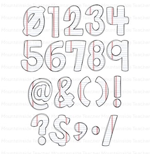 Pencil Doodle Font PNG Alphabet: Back to School Letters (digital ...
