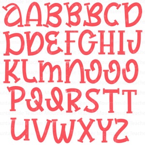 Distressed Letters, Bright Doodle Alphabet, PNG Bundle, Doodle ...