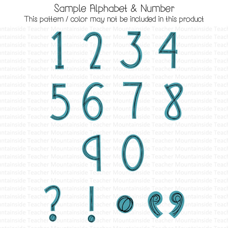 Scribble Doodle Letters Bright Neon Colors PNG Bundle Alphabet - Etsy