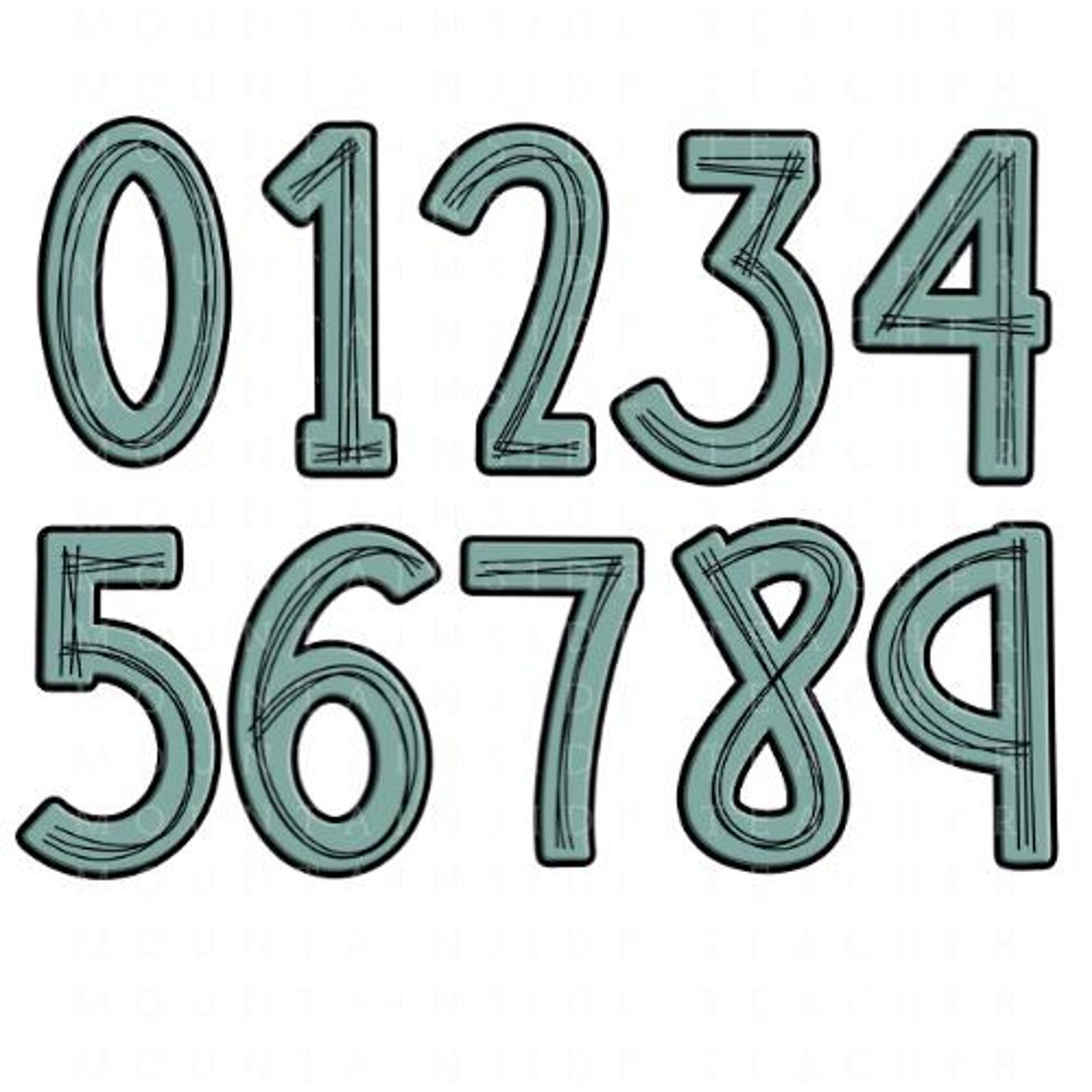 Blunt Edge Scribble Doodle Letters Boho Colors PNG Bundle Alphabet ...