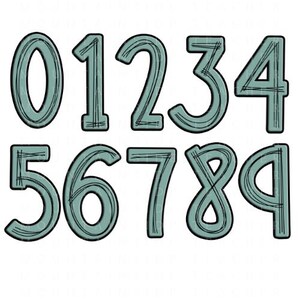 Blunt Edge Scribble Doodle Letters Boho Colors PNG Bundle Alphabet ...