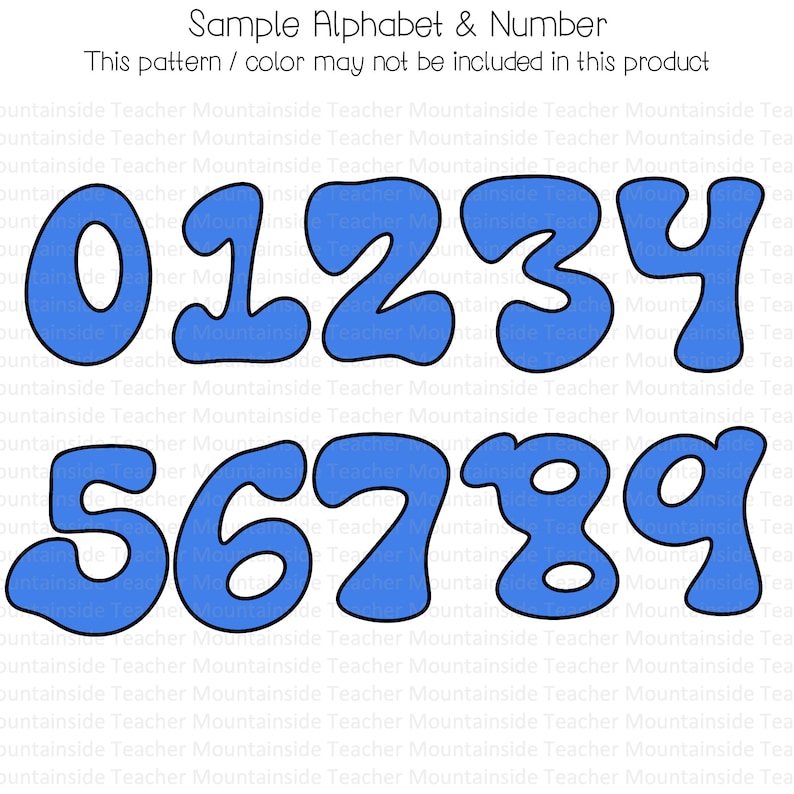 Retro Bubble Letters Spring Colors Alphabet PNG Bundle - Etsy