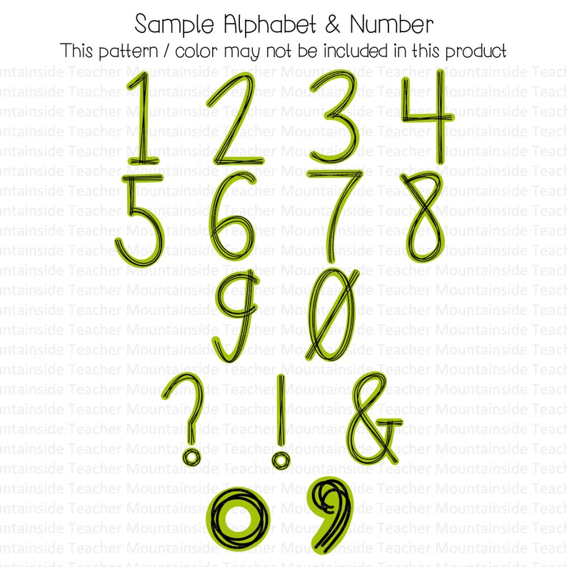 Colorful Scribble Doodle Letters Alphabet PNG Bundle Doodle - Etsy