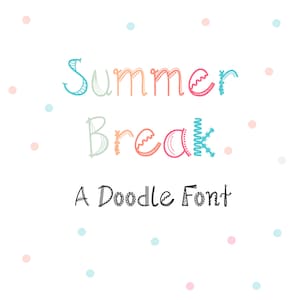 Doodle Alphabet Font 2 Clipart - PNG & TTF Format, Fun Font, Crafting ...