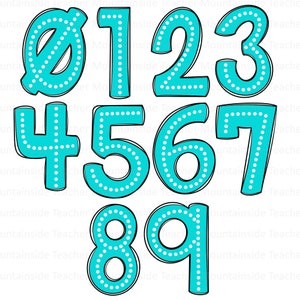 Dotted Letters, Bright Doodle Alphabet, PNG Bundle, Doodle Sublimation ...