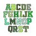 Varsity Alphabet, Shades of Green, Doodle Letters, Hand Drawn Alphabet ...