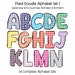 Plaid Letters, Doodle Alphabet, PNG, Sublimation, Alpha Set, Clipart ...