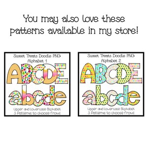 Doodle PNG Alphabet | Summer Doodle Alphabet Bundle | Fun Colors ...