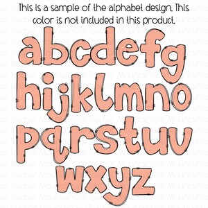 Double Outline Alphabet, Halloween Alphabet PNG, Gothic Letters, Doodle ...