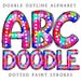 Scribble Letters, Bright Doodle Alphabet, PNG Bundle, Doodle ...