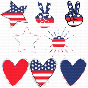 American Flag Alphabet and Numbers Doodle Letters Patriotic Alphabet ...