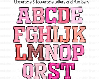 Varsity Letter Alphabet, Gray Tones PNG, Doodle Letters, Hand Drawn ...