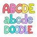 Dotted Letters, Bright Doodle Alphabet, PNG Bundle, Doodle Sublimation ...