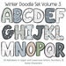 Block Letters Scribble Boho Doodle Alphabet PNG Bundle Doodle ...