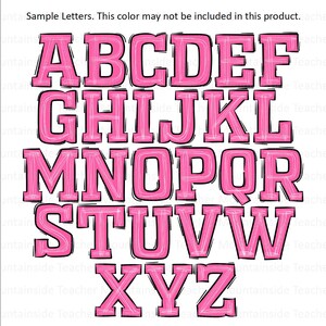 Varsity Scribble Bundle, Doodle Bundle, Varsity Letters, PNG Bundle ...