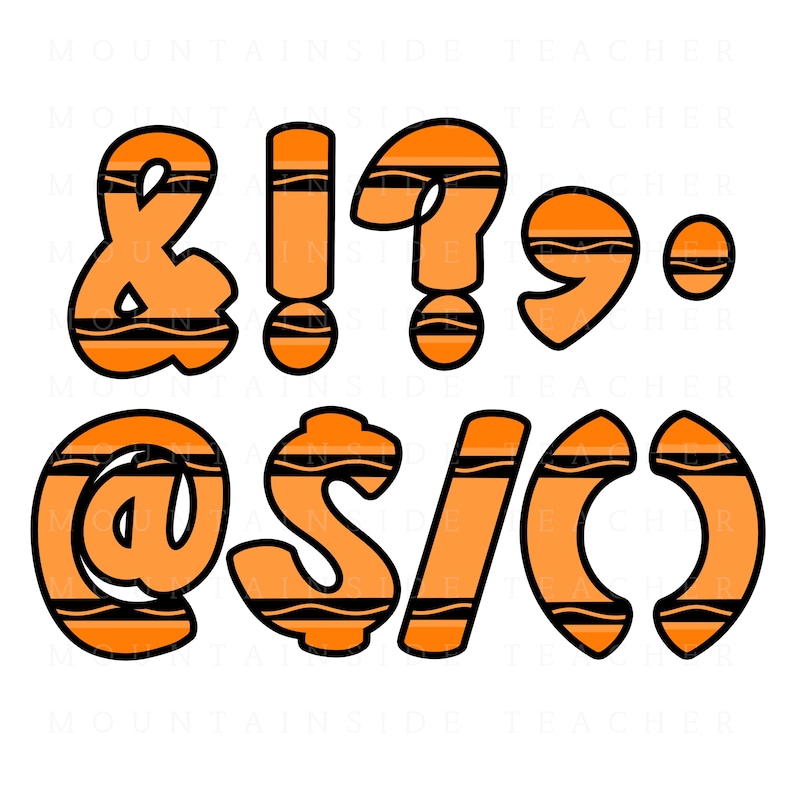 Crayon Letter PNG Bundle: Back to School Doodle Font (digital Download ...