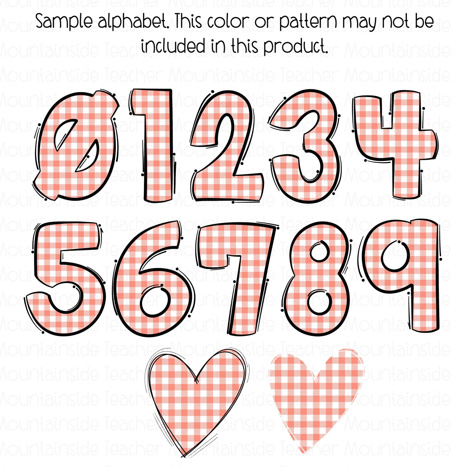 Plaid Letters, Doodle Alphabet, PNG, Sublimation, Alpha Set, Clipart ...