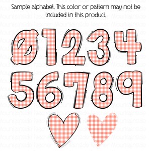 Plaid Letters, Doodle Alphabet, PNG, Sublimation, Alpha Set, Clipart ...