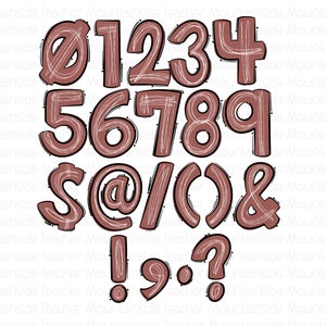 Scribble Letters, Boho Doodle Alphabet, PNG Bundle, Doodle Sublimation ...