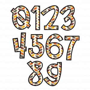 Fall Doodle Letters, Autumn Doodle Alphabet, PNG, Sublimation, Alpha ...