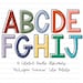 Block Doodle Letters, Colorful Doodle Alphabet, Sublimation Set, PNG ...