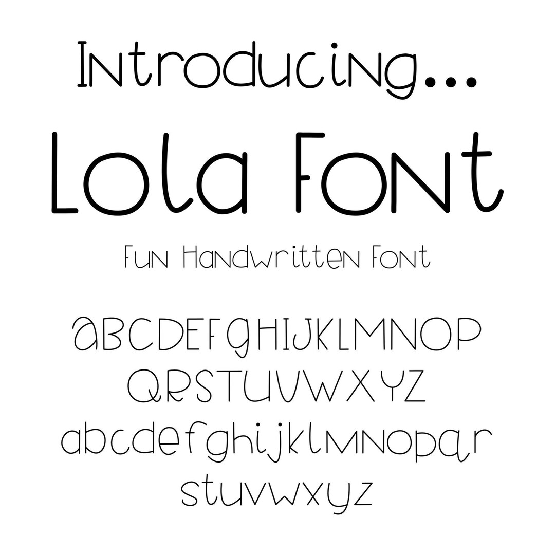 Lola Font Handwritten Ttf Format Font for Commercial and - Etsy Australia