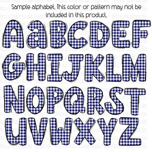 Plaid Letters, Doodle Alphabet, PNG, Sublimation, Alpha Set, Clipart ...
