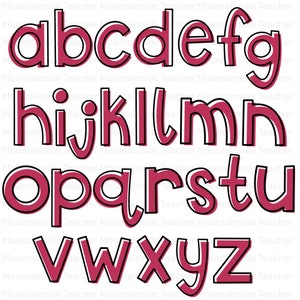 Block Doodle Letters, Dusk Doodle Alphabet, Sublimation Set, PNG Doodle ...