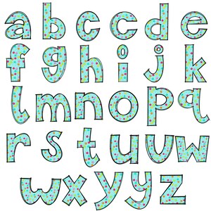 Doodle PNG Alphabet Summer Sweet Treats Doodle Alphabet - Etsy