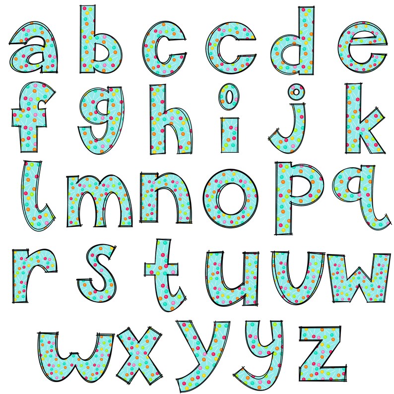 Doodle PNG Alphabet | Summer Sweet Treats Doodle Alphabet Bundle | Fun ...