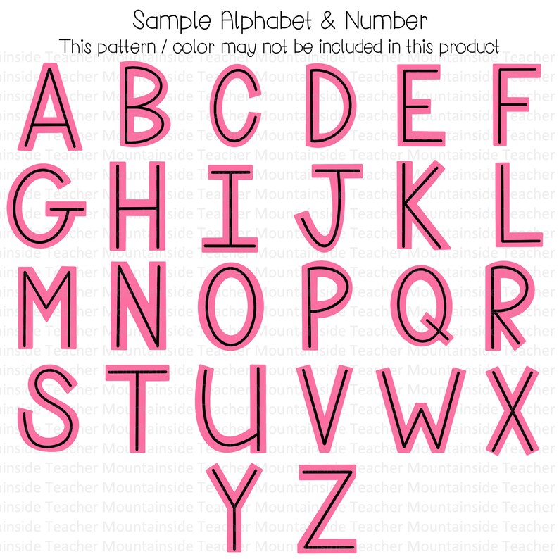Block Letters Doodle Alphabet PNG Bundle Doodle - Etsy
