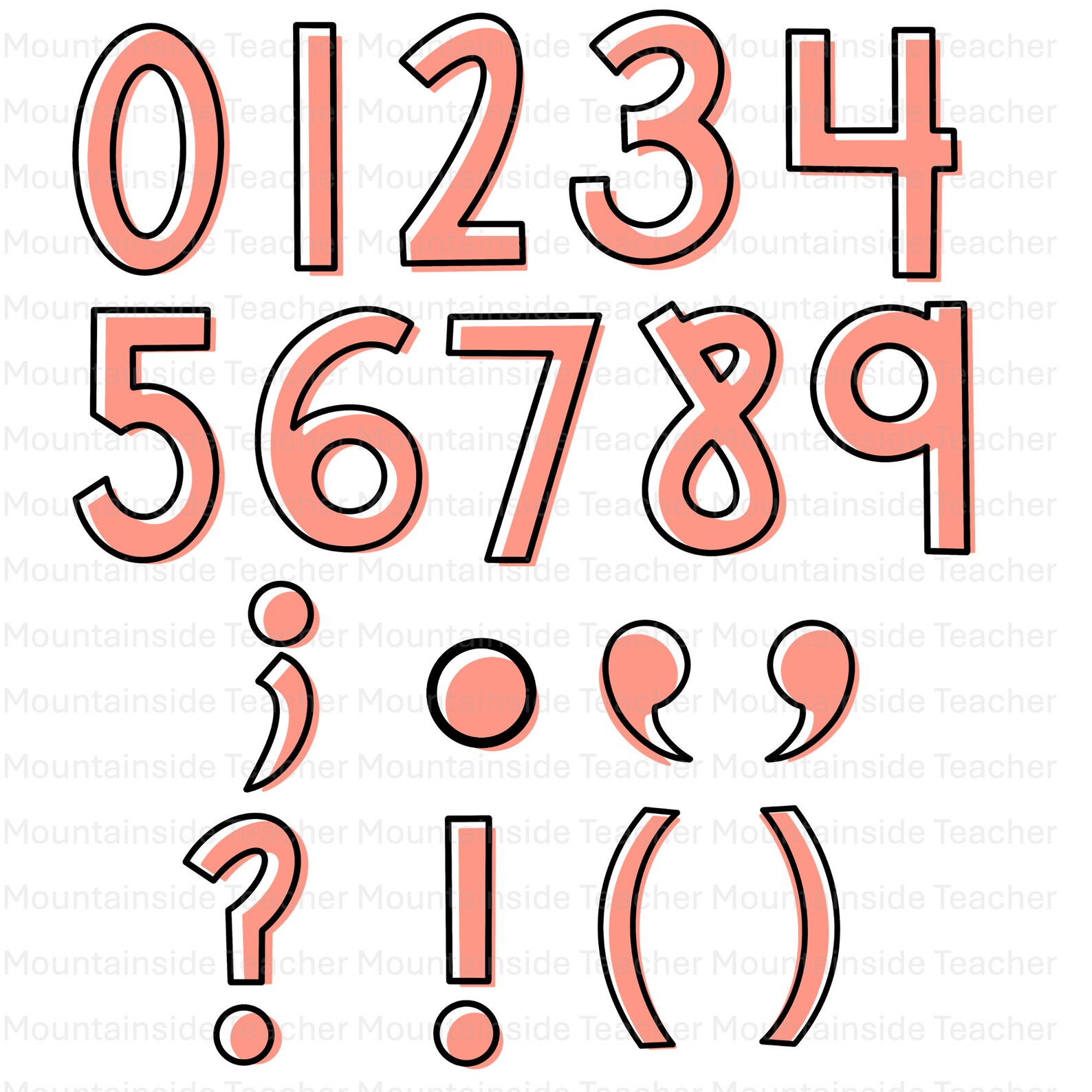 Block Doodle Letters, Colorful Doodle Alphabet, Sublimation Set, PNG ...