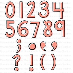 Block Doodle Letters, Colorful Doodle Alphabet, Sublimation Set, PNG ...