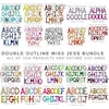 Scribble Letters, Bright Doodle Alphabet, PNG Bundle, Doodle ...