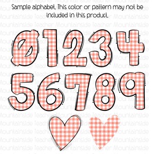 Plaid Letters, Doodle Alphabet, PNG, Sublimation, Alpha Set, Clipart ...