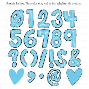 Scribble Doodle Alphabet PNG: Colorful Letters, Numbers (digital ...