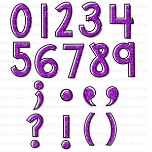 Block Doodle Letters, Bright Glitter Doodle Alphabet, Sublimation Set ...