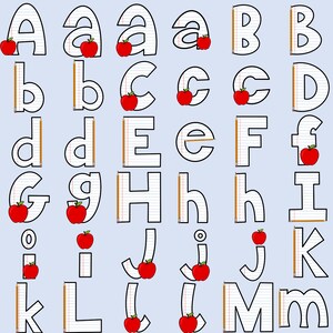 Back to School | Block Alphabet PNG | Sublimation | Alpha Pack Font ...