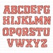 Varsity Letter Alphabet, Summer Color Alphabet PNG Bundle, Doodle ...